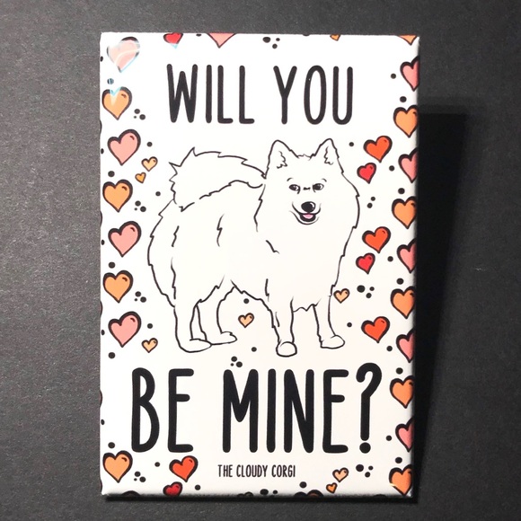 Artisan | Holiday | Samoyed American Eskimo Dog Valentine Day Magnet ...
